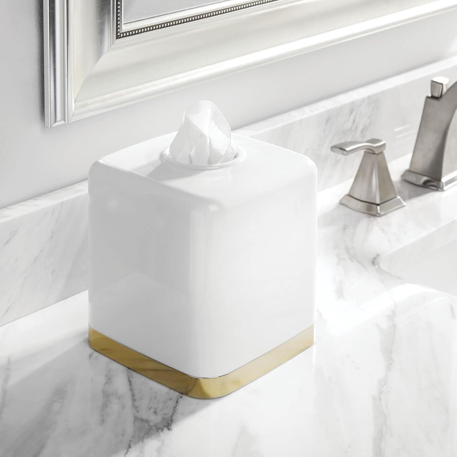 PYYAN-Plastic Square Disposable Facial Tissue Box Cover for Bathroom ...