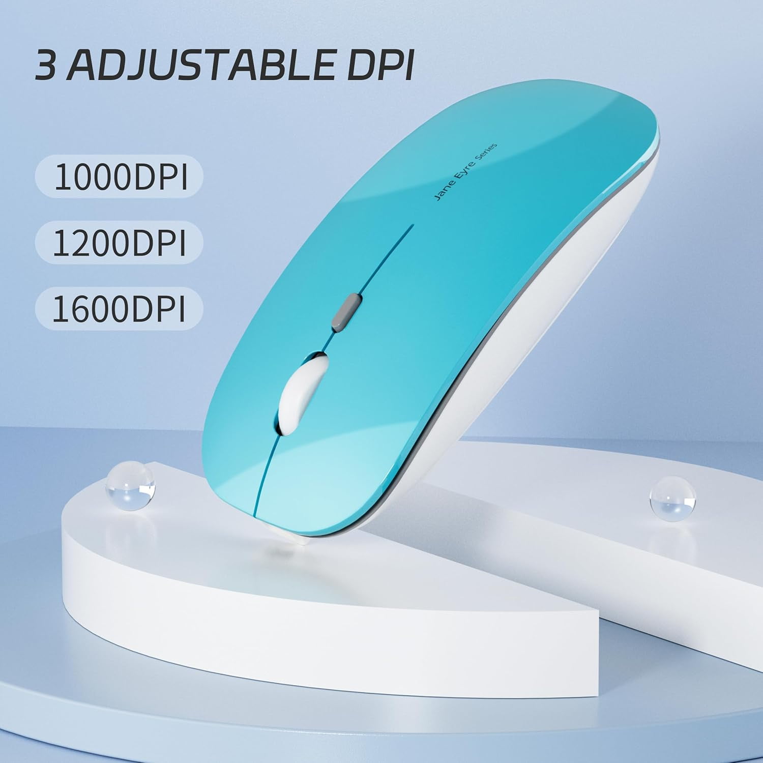 PYYAN-Q5 Slim Rechargeable Wireless Mouse, 2.4G Optical Silent Ultra ...