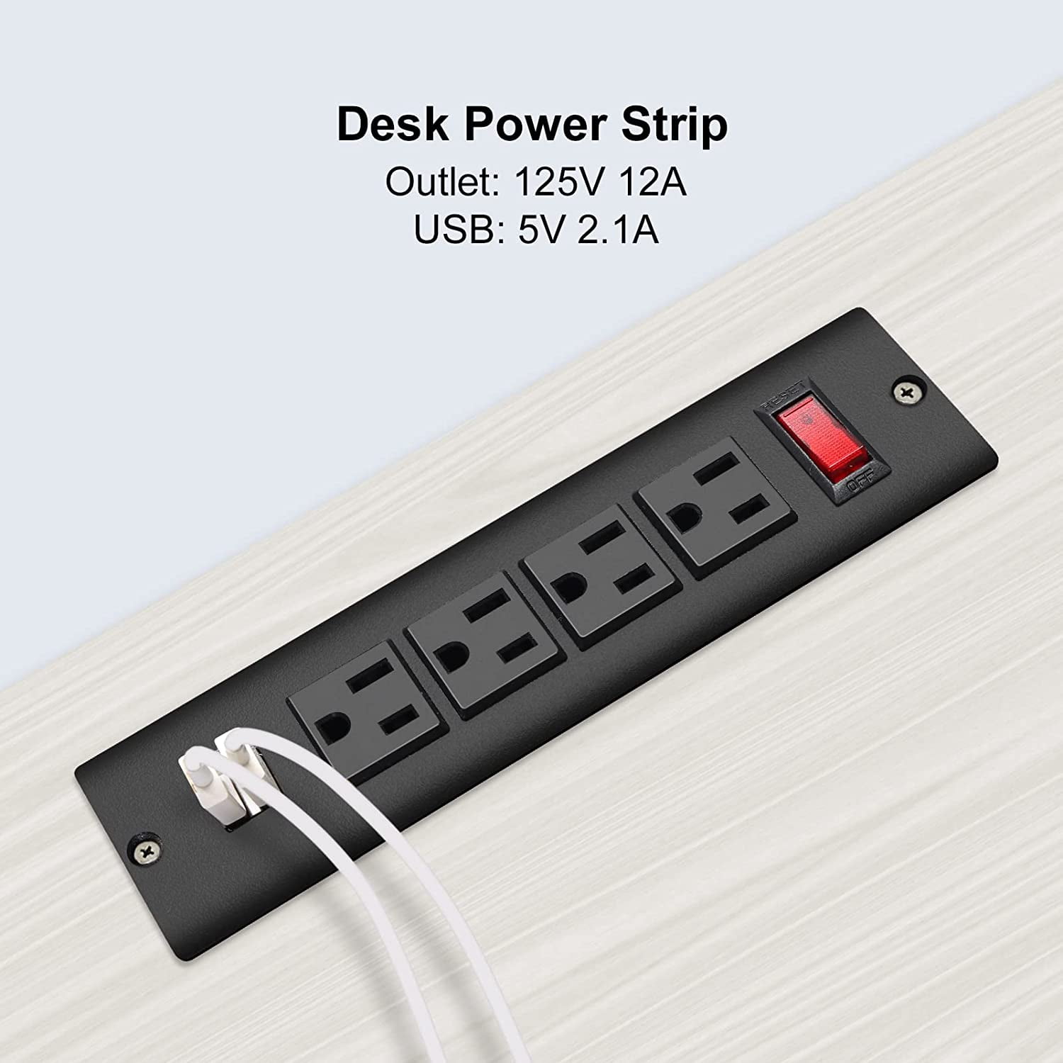PYYAN-Recessed Power Strip with USB Flush Mount Power Outlet Built in ...