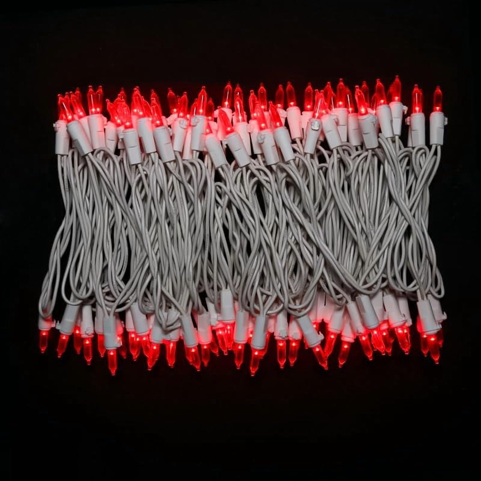 PYYAN-Red LED Christmas Lights - 100 Count Red Christmas String Lights ...