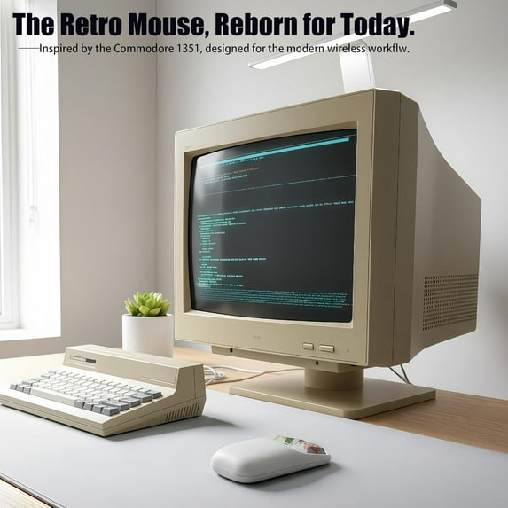 PYYAN-Retro Mouse 2.4G & Bluetooth Mouses Connectivity, Lightweight ...