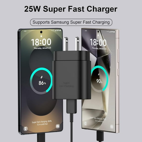 PYYAN-S25 S24 S23 S22 Fast Charger for Samsung Phone,25W USB C Charger ...