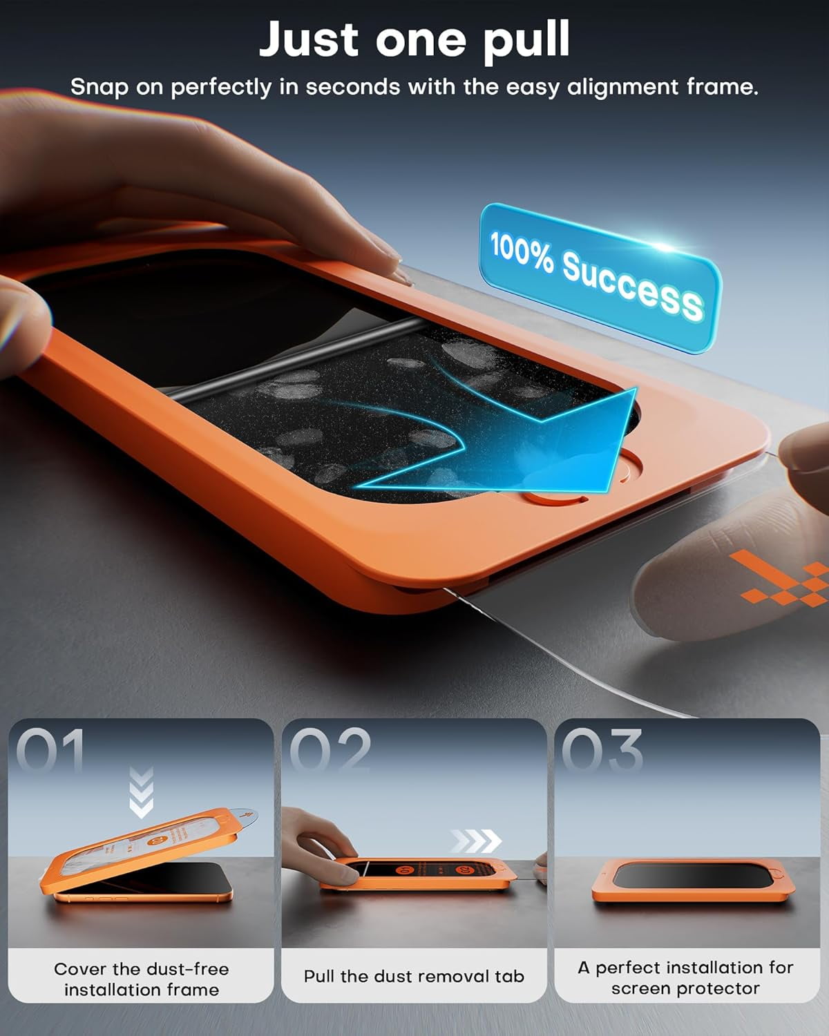 PYYAN-Screen Protector for iPhone 17 Pro Max [Auto-Dust Removal ...