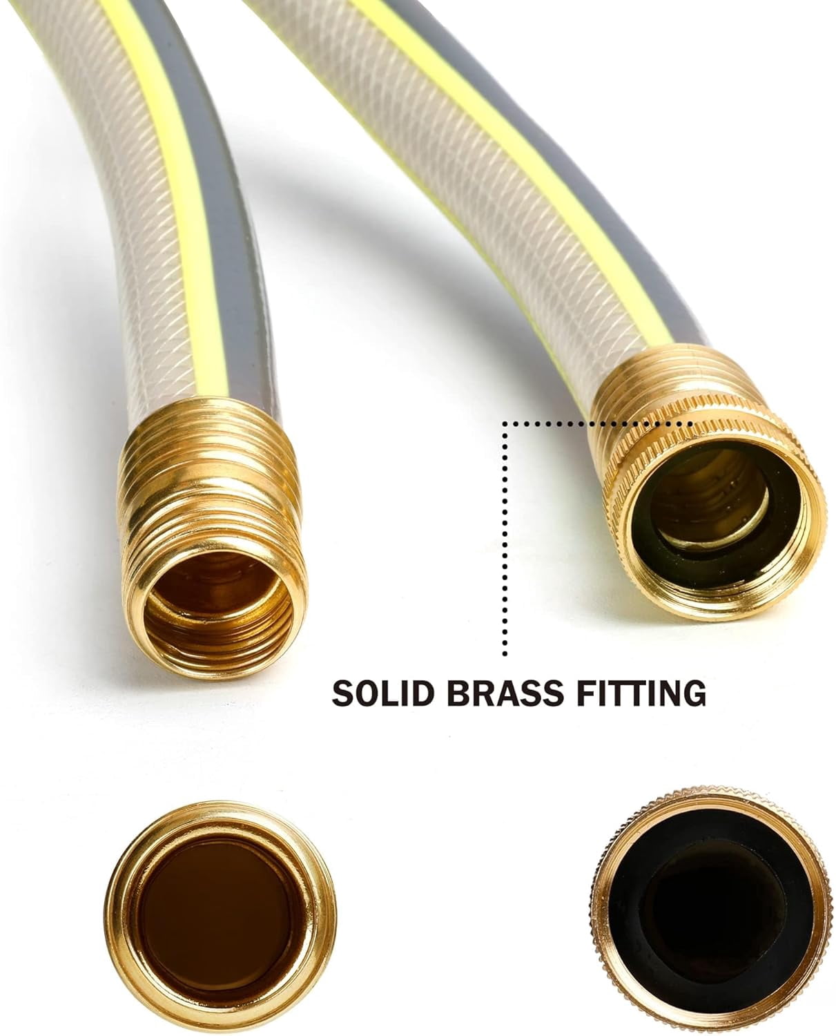 PYYAN-Short Leader Yellow Garden Hose 5/8 in. x 10 ft. -Kink Free, No ...