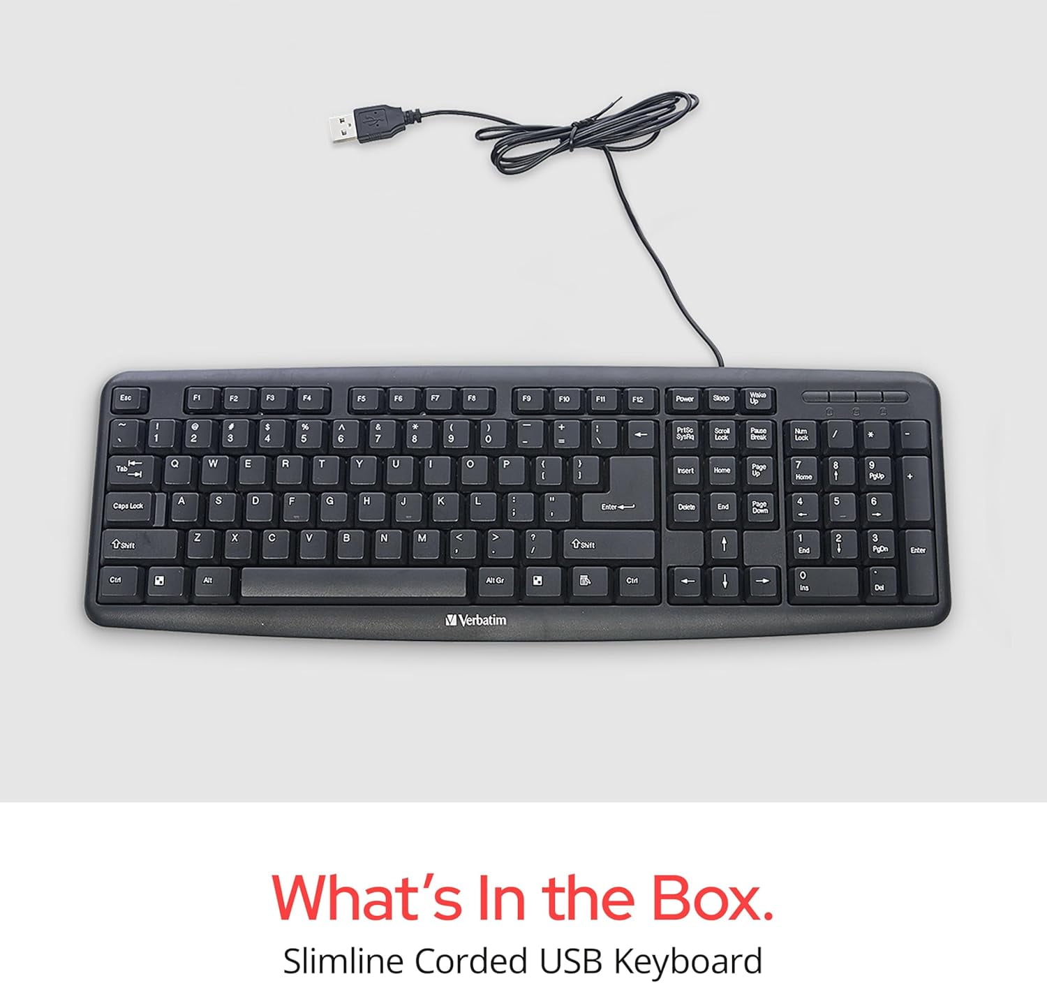 PYYAN-Slimline Wired Keyboard USB Plug-and-Play Numeric Keypad ...