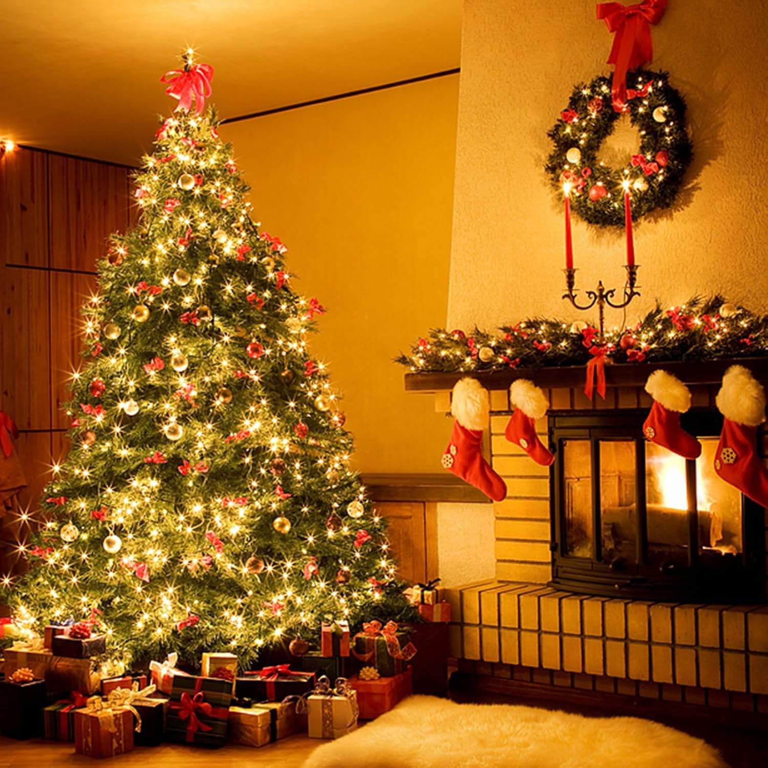 PYYAN-Soft Twinkle Christmas Lights, 20 LED Clear Warm White Mini ...