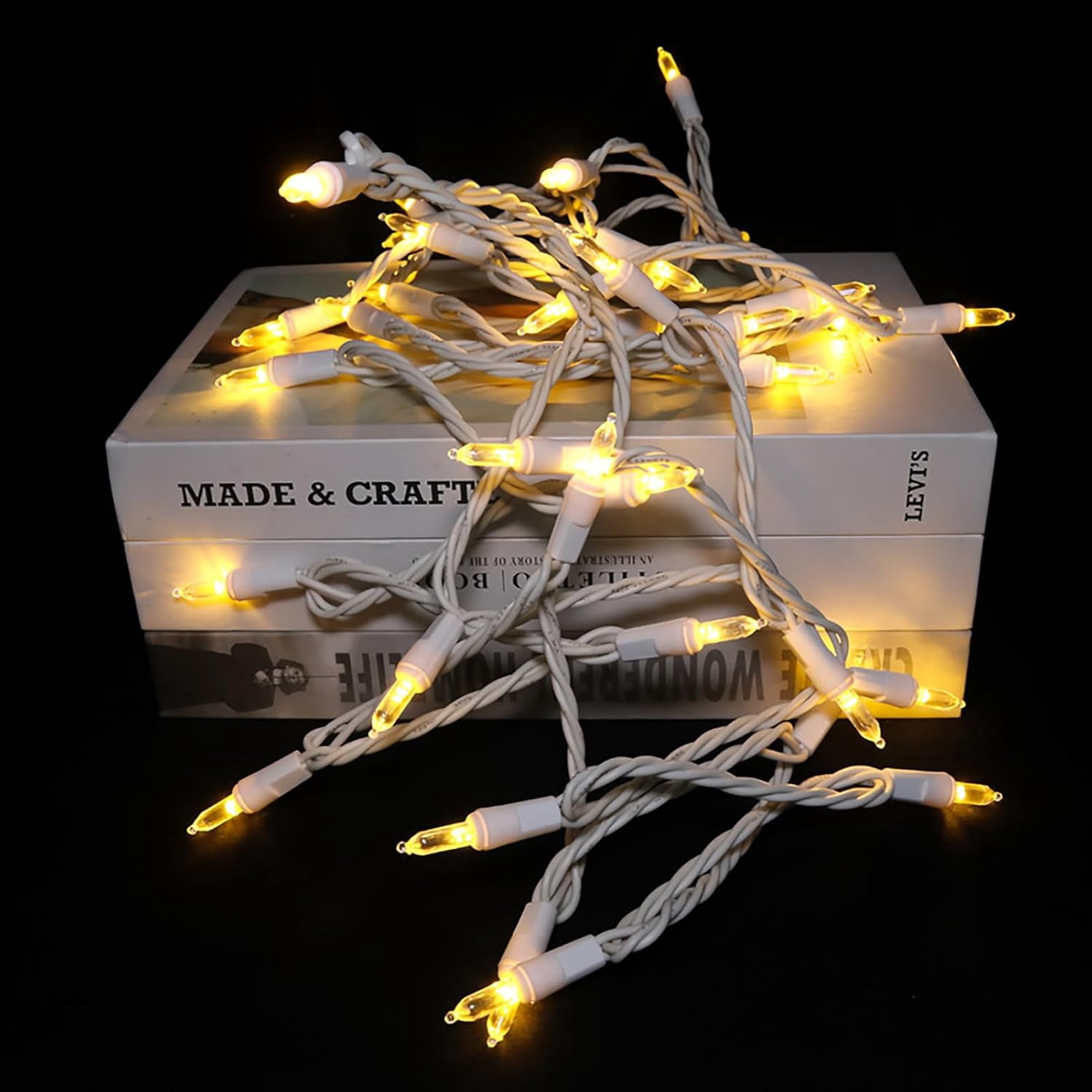 PYYAN-Soft Twinkle Lights Warm White - 35 LED White Slow Twinkling ...