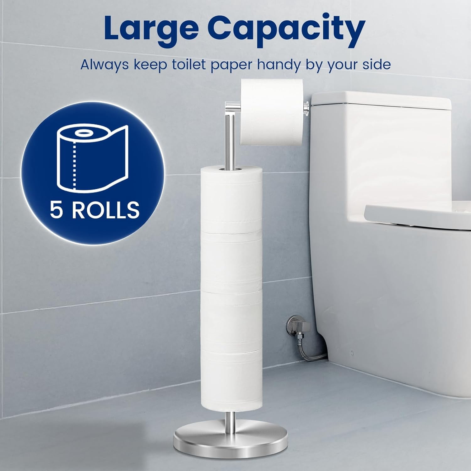 Weighted Toilet Paper Stand