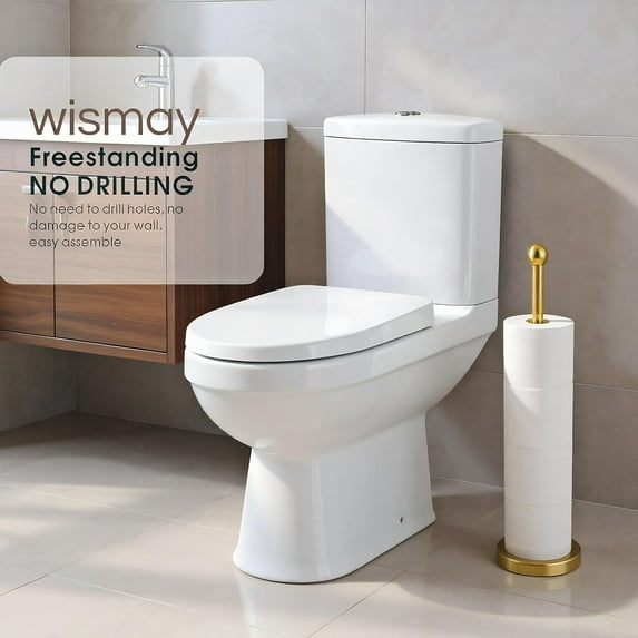 PYYAN-Toilet Paper Holder Stand for Max 5 Paper Rolls, Freestanding TP ...