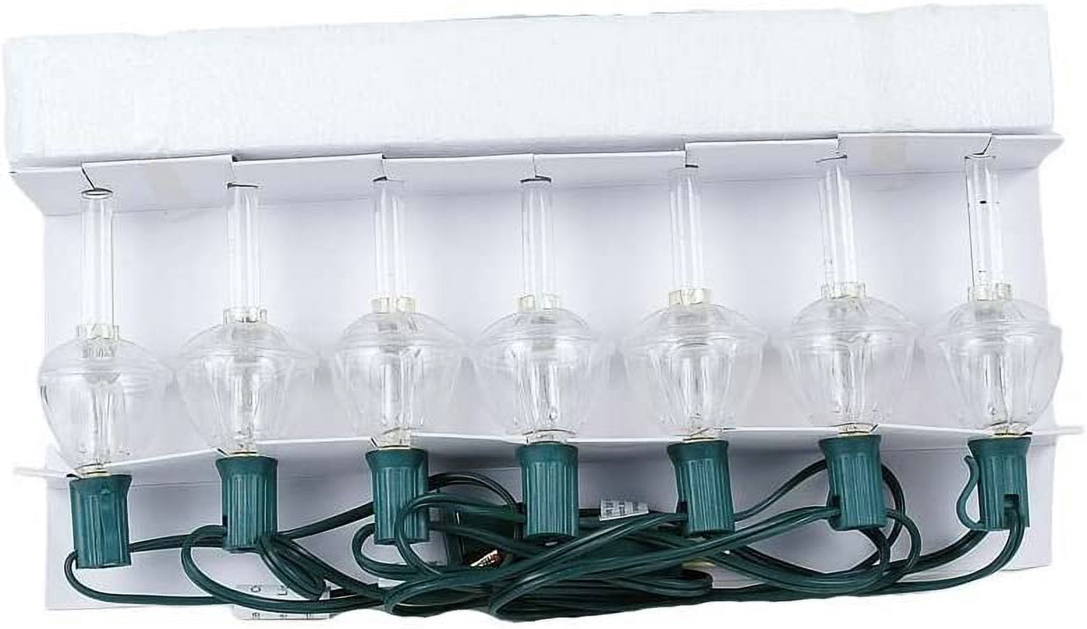 PYYAN-Traditional Glitter Bubble Light Set, 6 Feet 7 Bulbs Clear Liquid ...