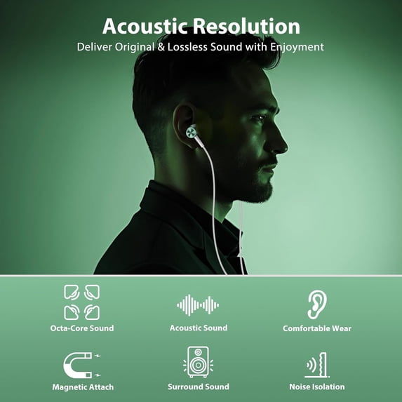 PYYAN-USB C Earbuds for iPhone 17 16 15 in Ear Wired Headphones with ...