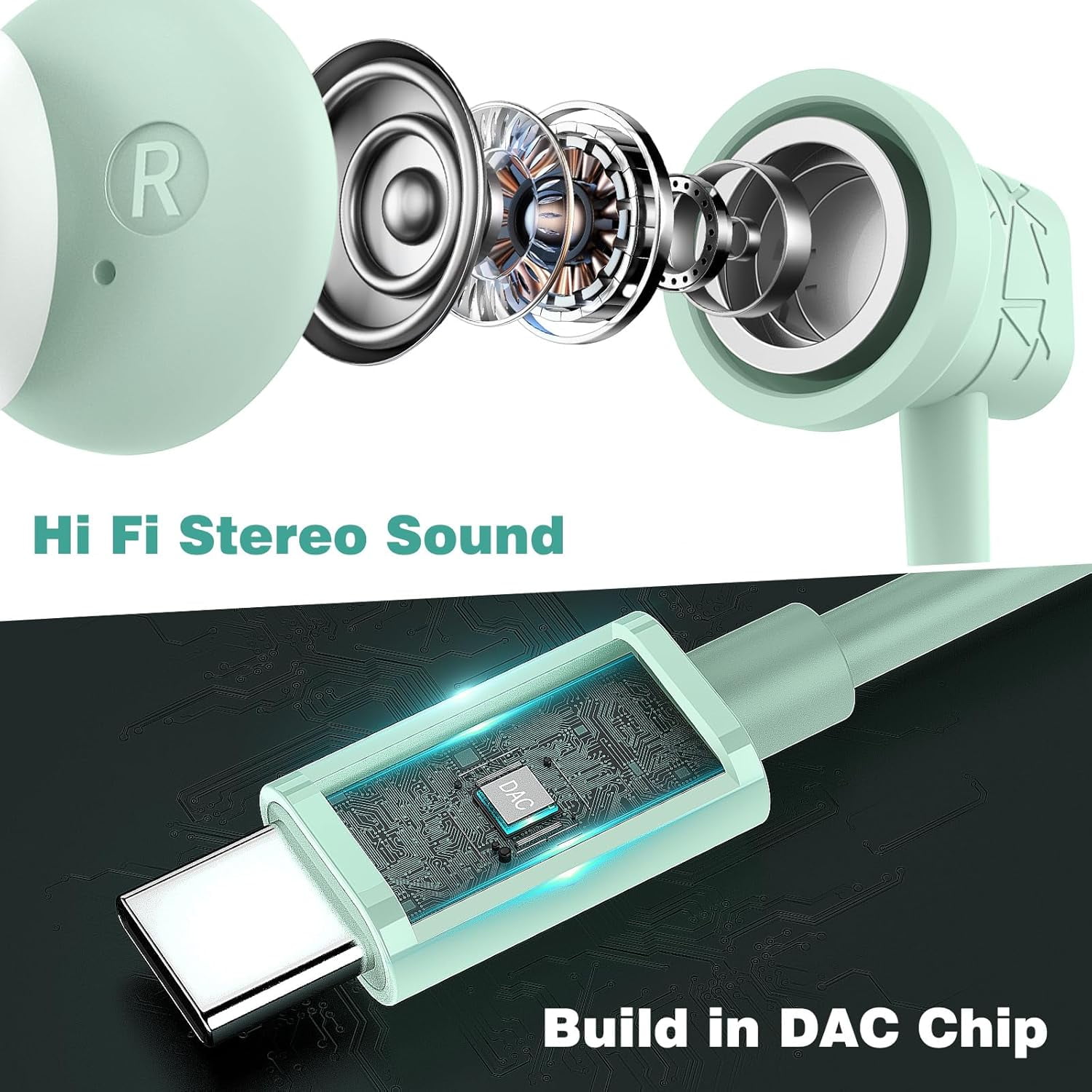 PYYAN-USB C Earbuds for iPhone 17 Pro Max 16e 16 Pro 15 Plus USB C ...