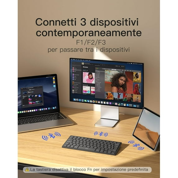 PYYAN-Ultra-Slim Bluetooth Keyboard for iPad Pro/Air/10th Gen, 3-Device ...