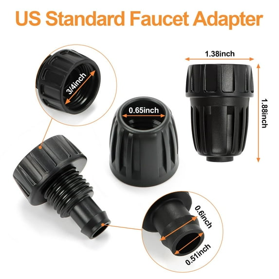 PYYAN-Universal 3/4 Inch Female Pipe Thread to 1/2 Inch Drip Irrigation ...