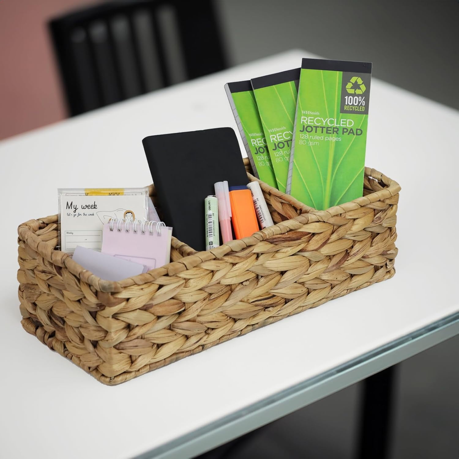 PYYAN-Water Hyacinth Basket for Toilet Paper, Wicker Baskets for ...