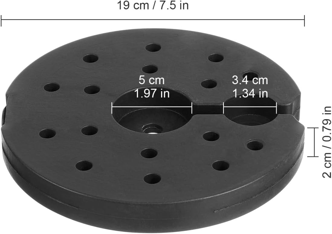 PYYAN-Weighted Desk Lamp Base Sturdy Plastic Weight Block for Floor ...