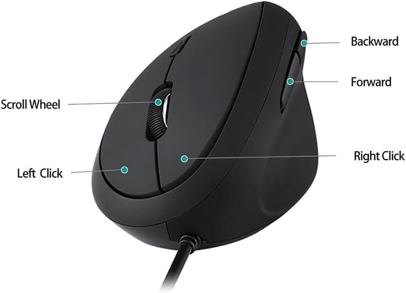 PYYAN-Wired Ergonomic Mouse, Optical Vertical Mouse with 3 Adjustable ...