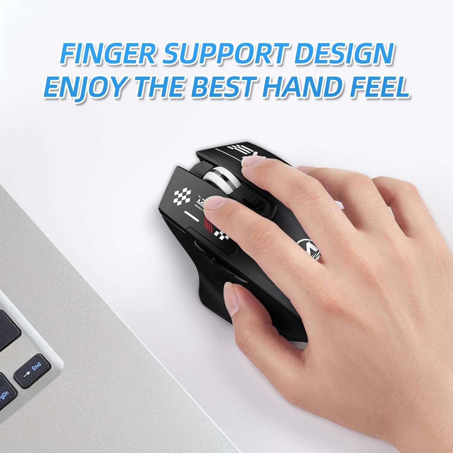 PYYAN-Wireless Bluetooth Dual-Mode Mouse - Ergonomic Right-Handed ...