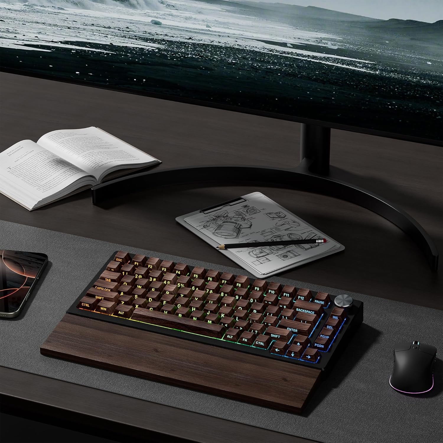 PYYAN-Womier PBT Keycaps, Custom Keyboard Caps 60 65 75 100 Percent ...