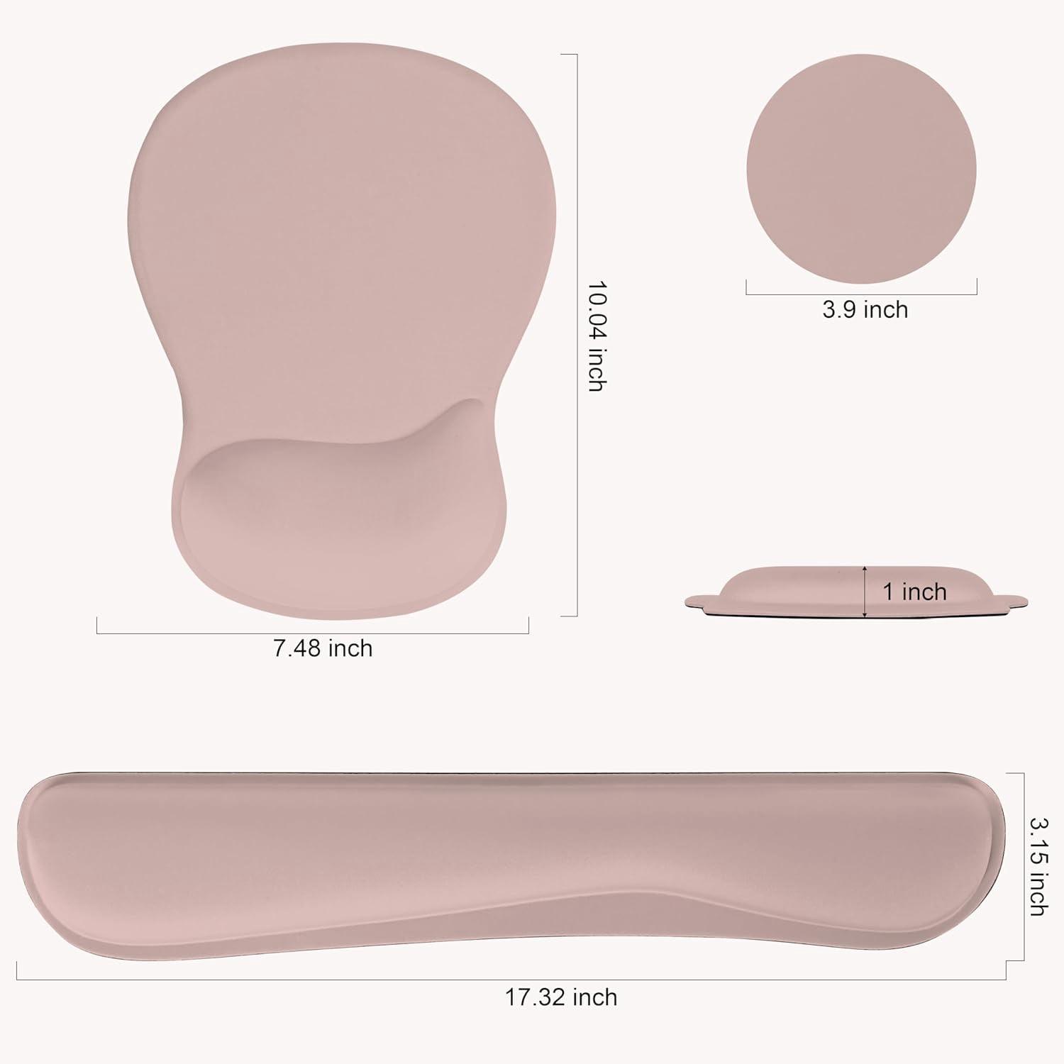 PYYAN-Wrist Rest Support for Mouse Pad&Keyboard Set with Coaster ...