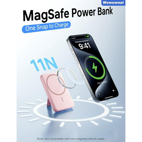 PYYAN-for Magsafe Portable Charger, 10000mAh Wireless Power Bank with ...