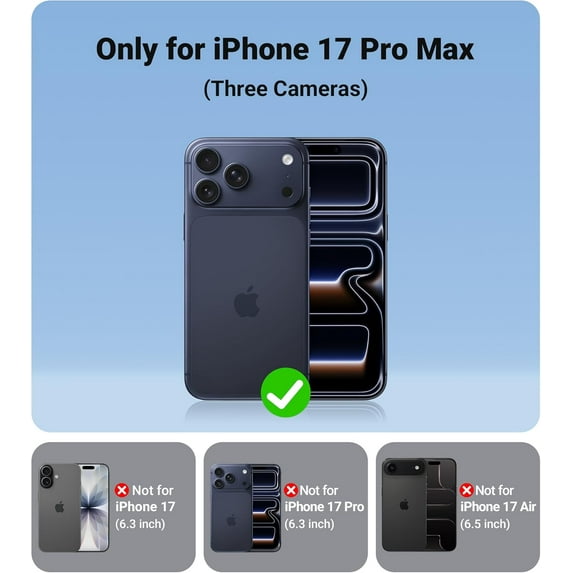 PYYAN-for iPhone 17 Pro Max Case [Full Camera Protection][Military Grade Shockproof], for 17 Pro ...