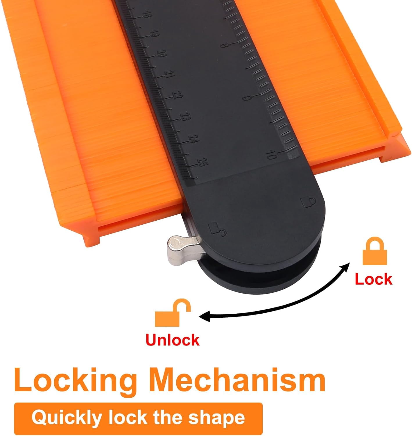 PYYNA-10 Inch Super Gauge Shape and Outline Tool, Contour Gauge Profile ...