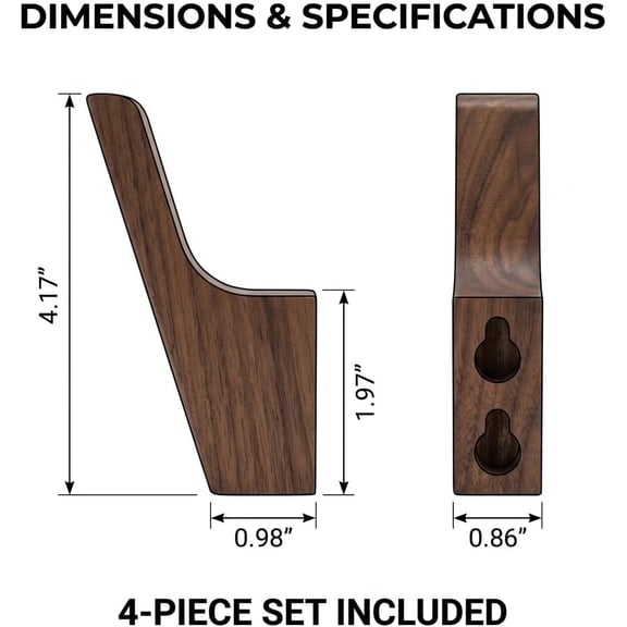 Decorative Wood Wall Pegs