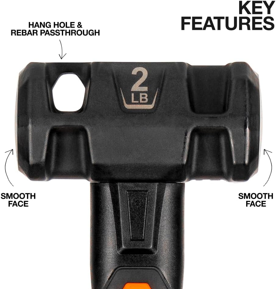 PYYNA-Klein Tools H80692 Sledge Hammer, 2-Pound Smooth Face Drilling ...