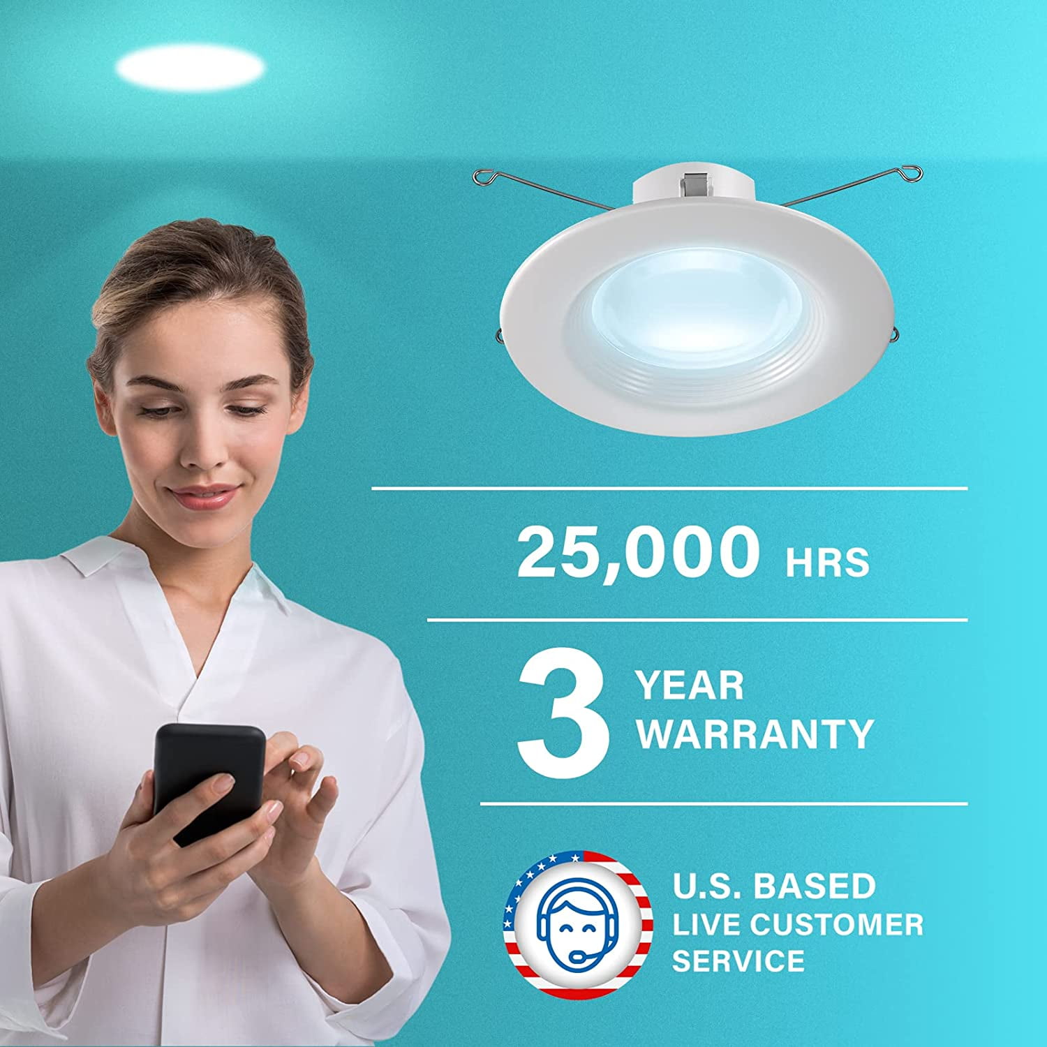 PYYNA-Smart Recessed Lighting, 5/6 inch, S1 Auto Pairing with Alexa ...