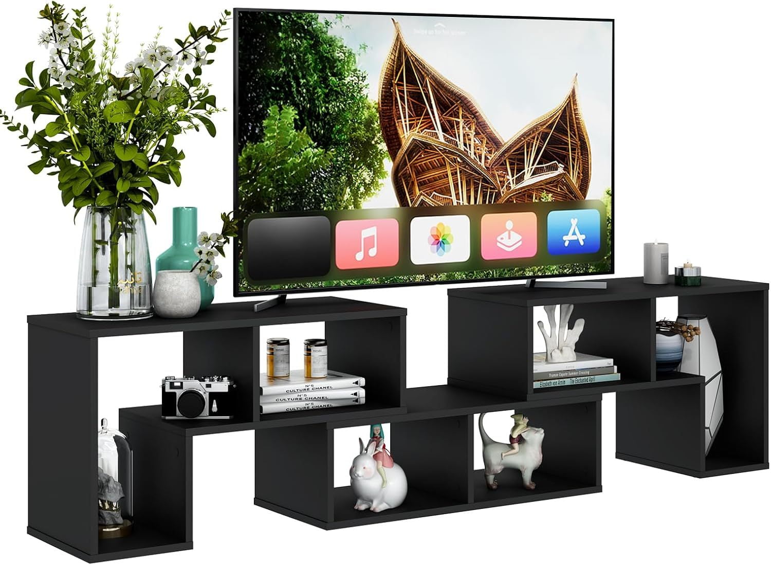 PYYP 3 Pieces Console TV Stand, Free-Combination Entertainment Center ...