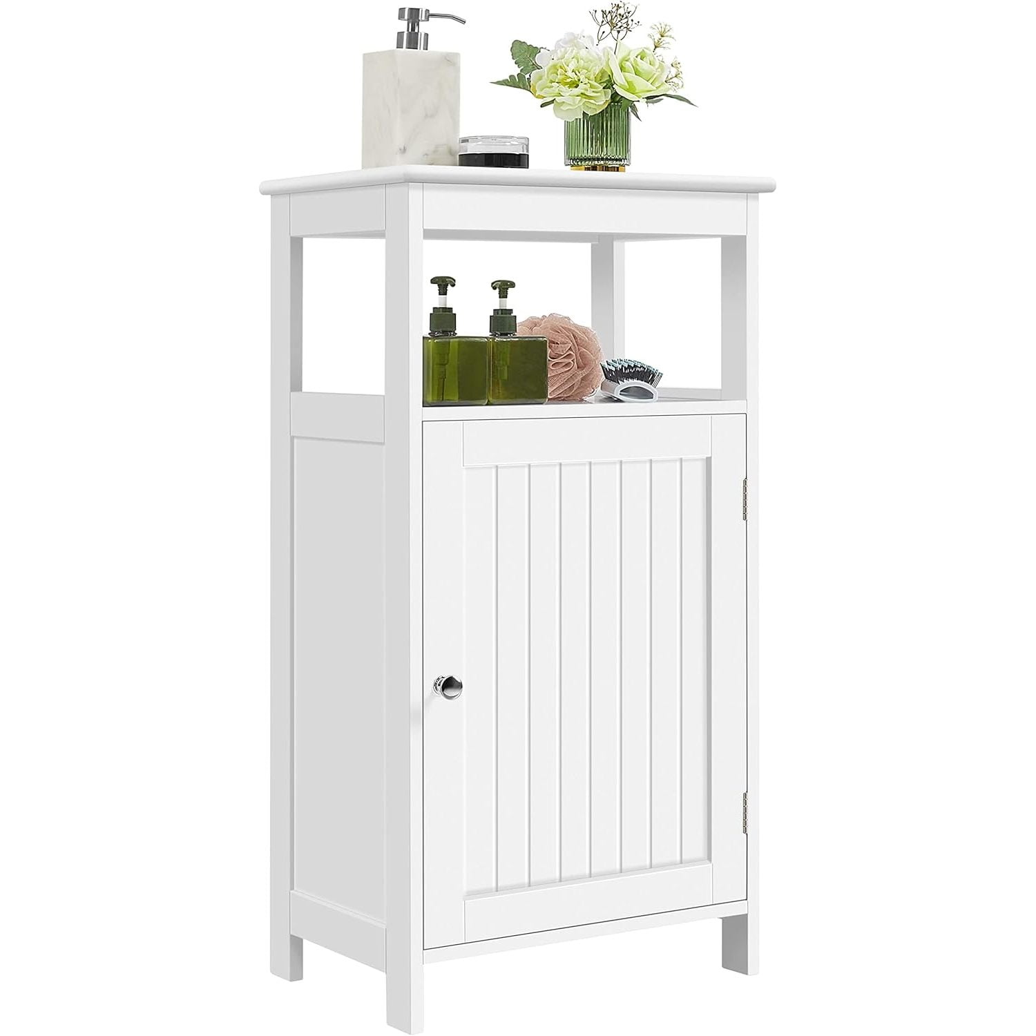 PYYP 4-Tier Bathroom Floor Cabinet, Multifunctional Free Standing ...