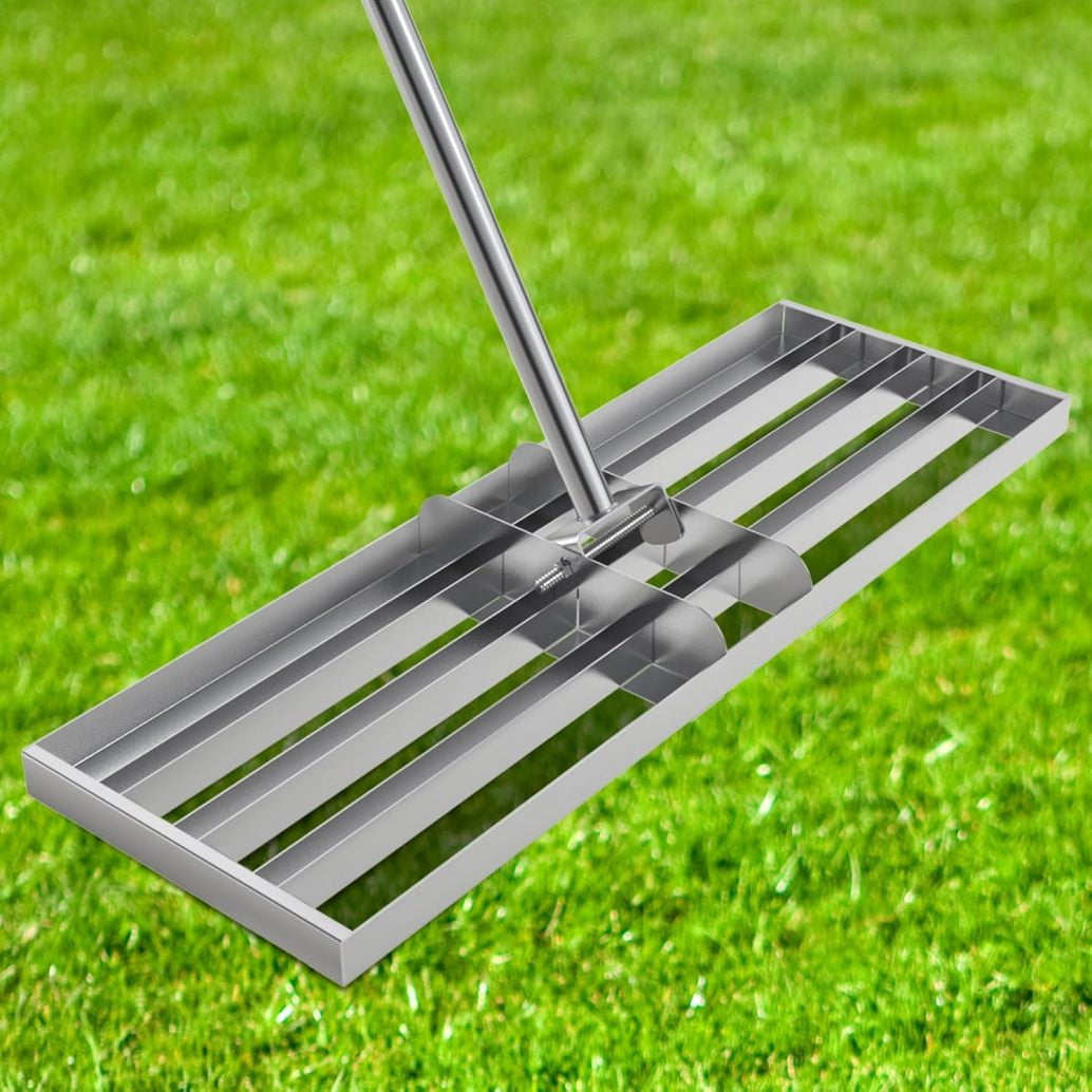 PYYP 48" Lawn Leveling Rake, Lawn Leveler Tool with 52"-78" Adjustable ...