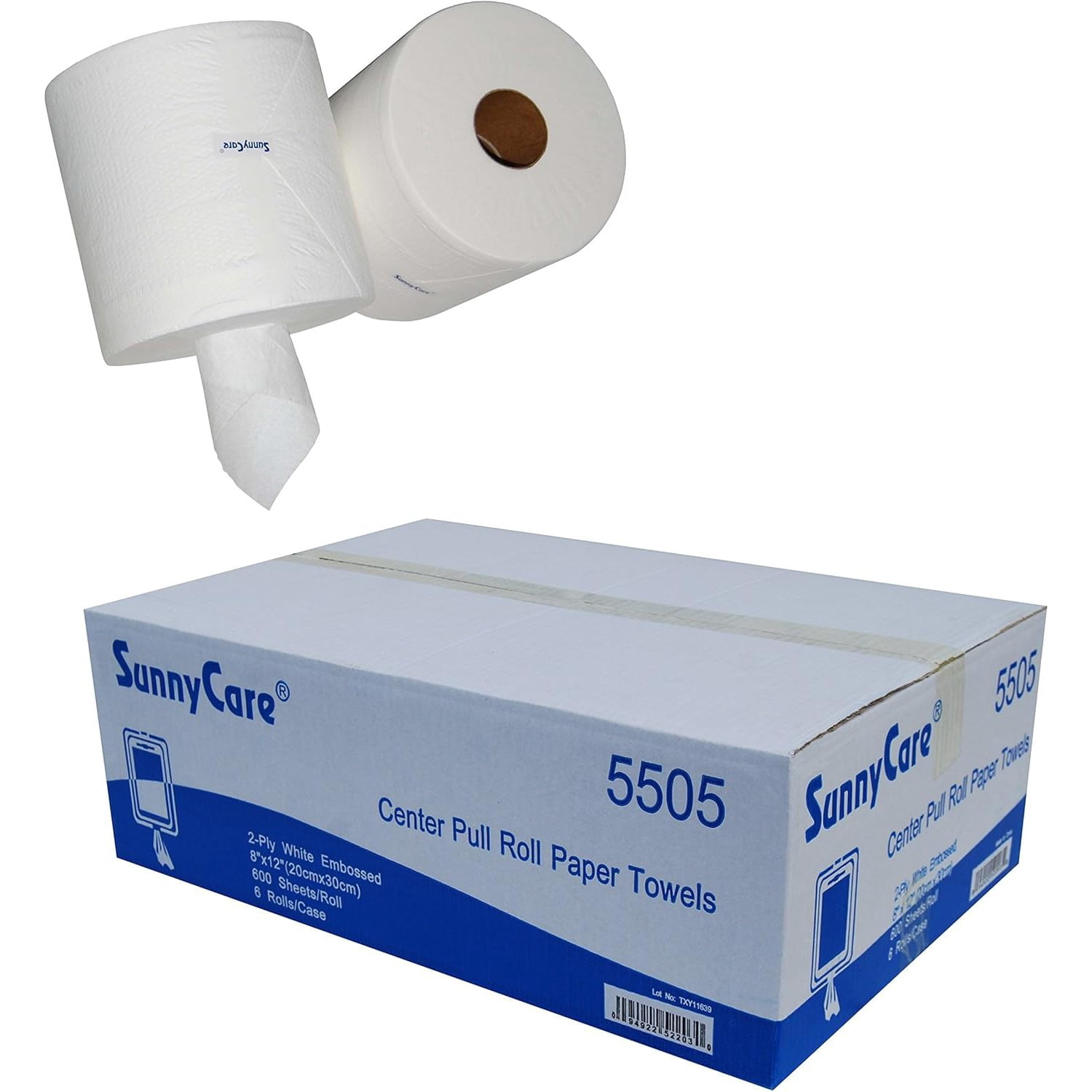 PYYP #5505 Center Pull Paper Towels 2-Ply 600sheets/roll ; 6 Rolls ...