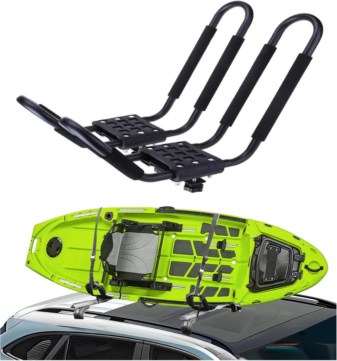PYYP Universal Kayak Roof Rack J-Bar Rack HD Kayak Carrier Holder Canoe ...