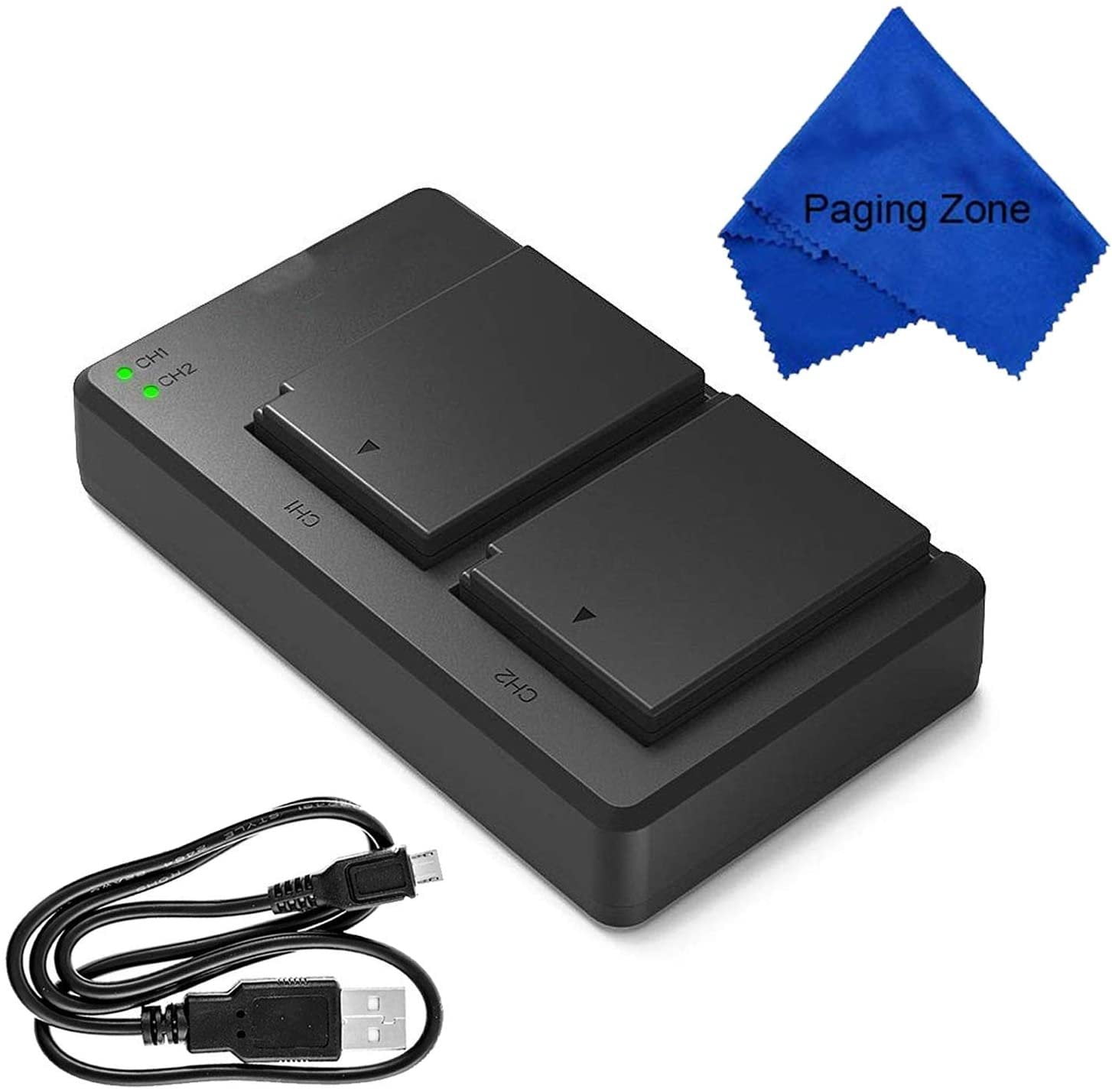 PZ 2 Pack of LP-E10 Camera Battery and USB Dual Battery Charger Set for ...