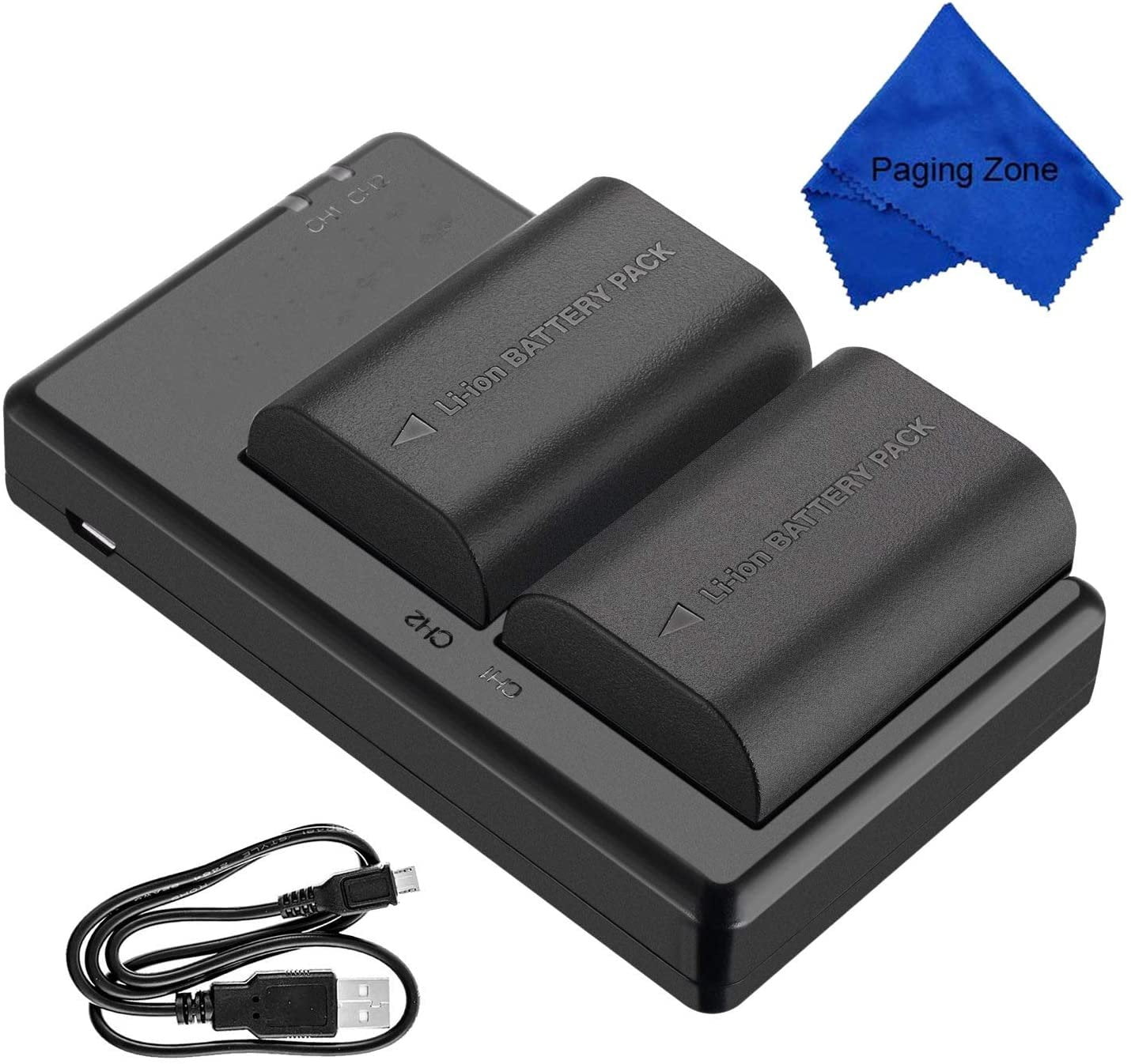 PZ 2-Pack of LP-E6N Batteries and Dual Battery Charger for Canon EOS R ...