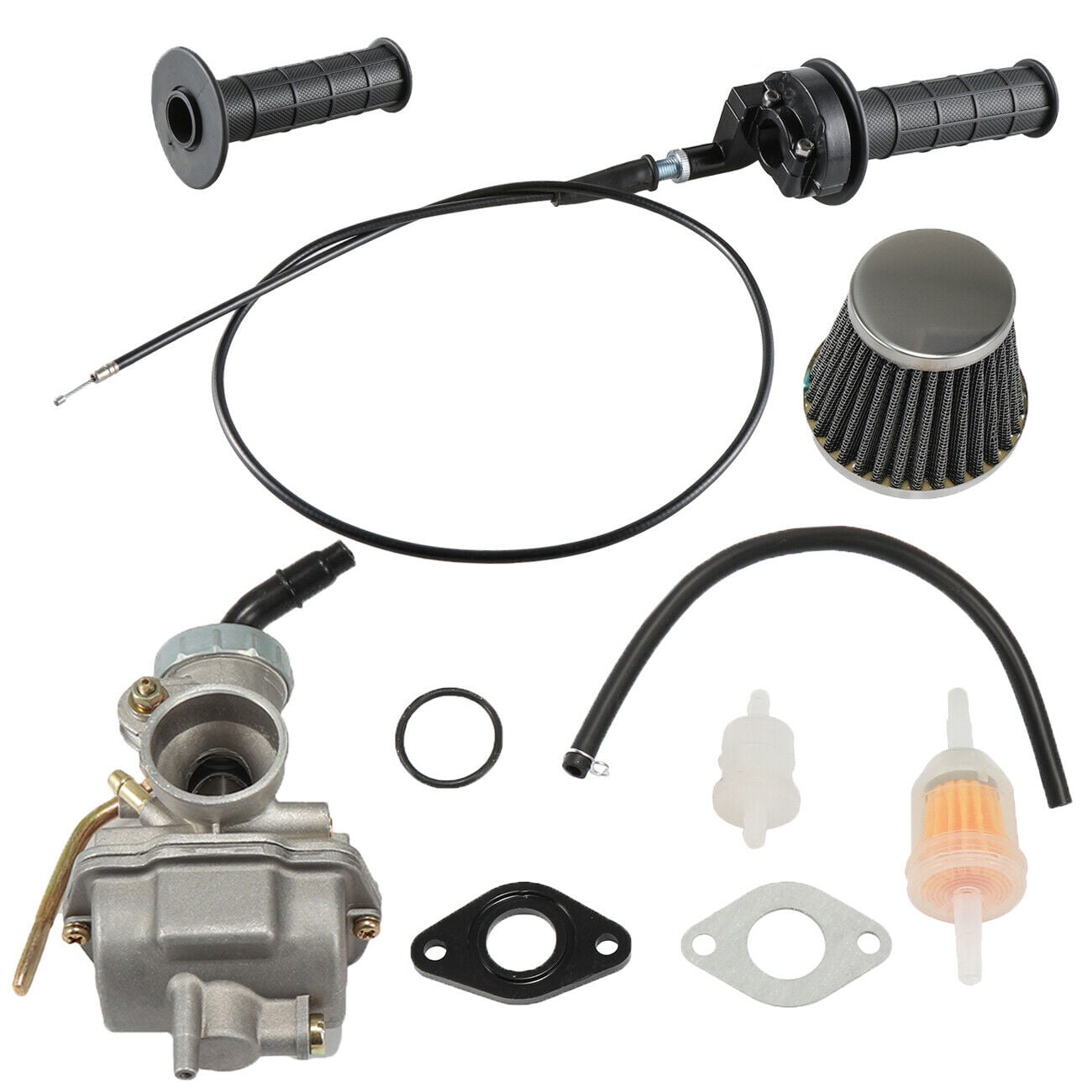 JRL PZ20 Carburetor for 50cc-135cc Chinese ATV Engine, Includes Air ...