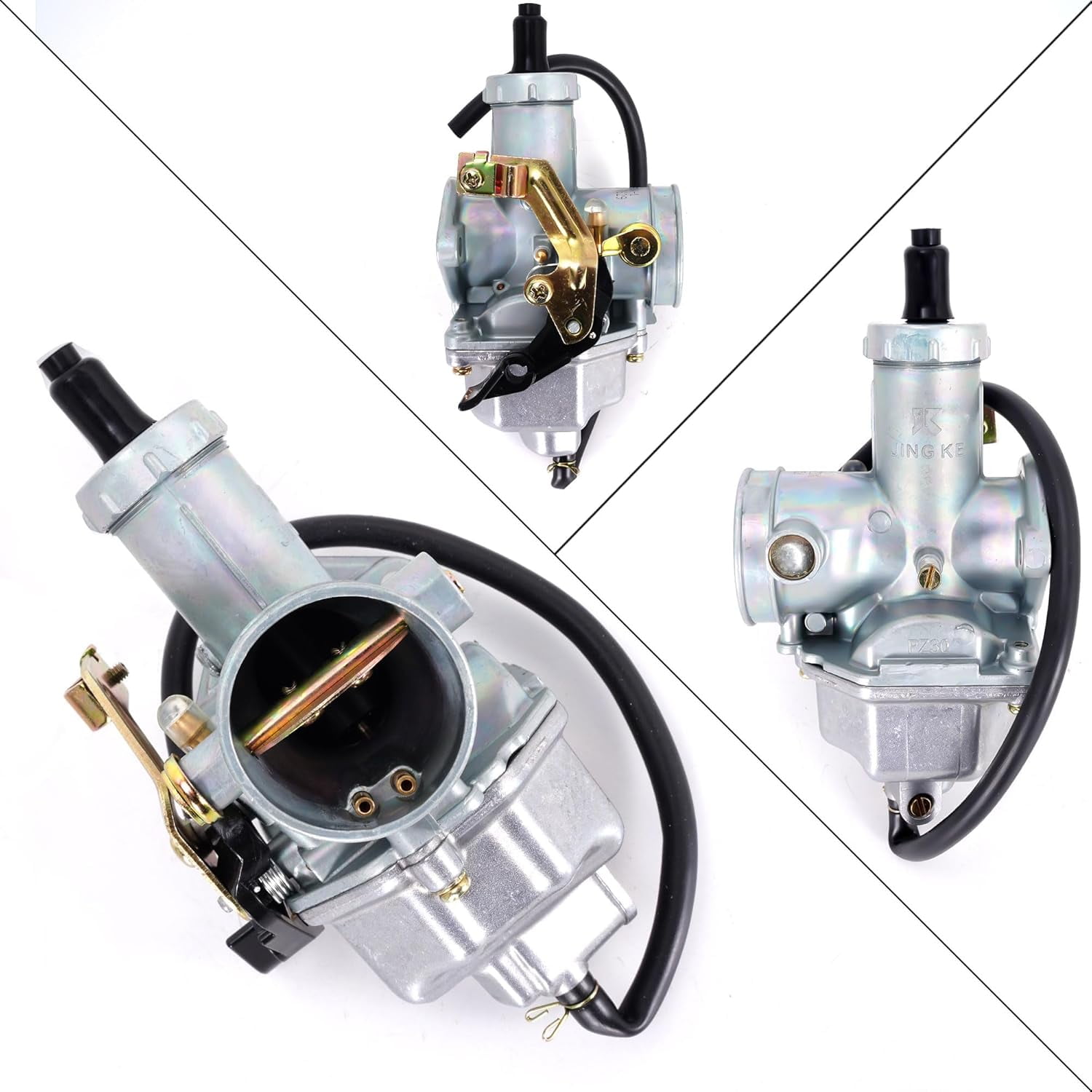 PZ30 30mm Cable Choke Carburetor for 4 Stroke CG 150cc 200cc 250cc ATV Go Kart Dirt Bike Quad ...