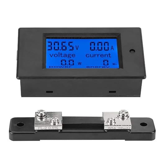 PZEM-051 LCD Display DC 6.5-100V Digital Electric Power Energy Voltage Current Meter Power ...