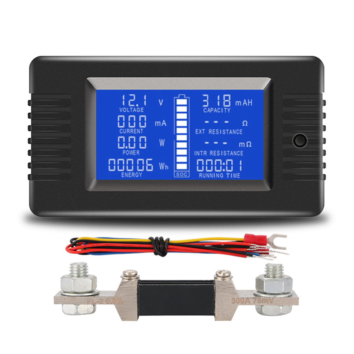 PZEM015 Digital DC 0-200V Voltage Current Monitor with 300A Shunt Car ...