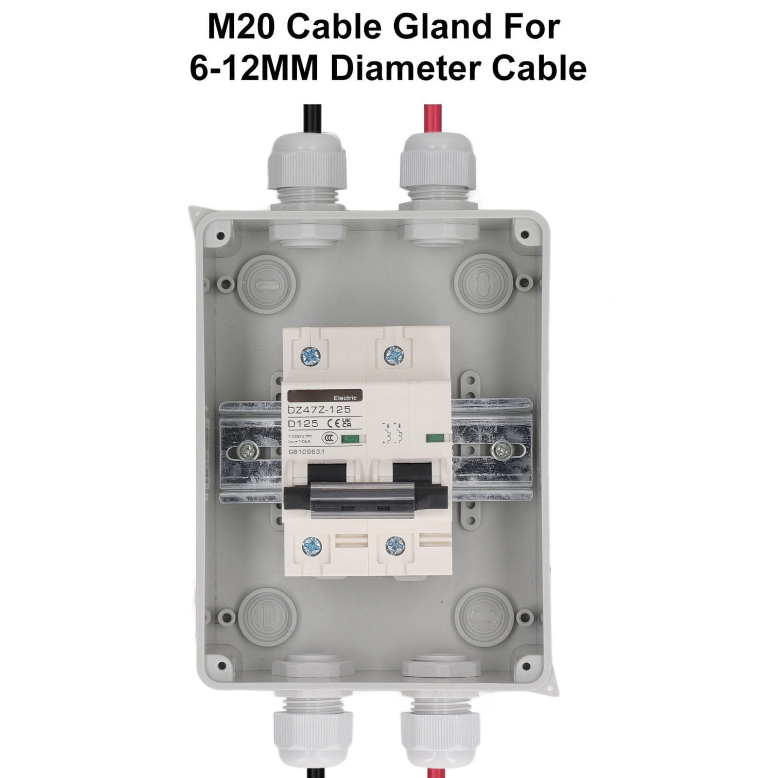 Pa66 shell DC miniature circuit breaker 2p125a Ip65 waterproof ...