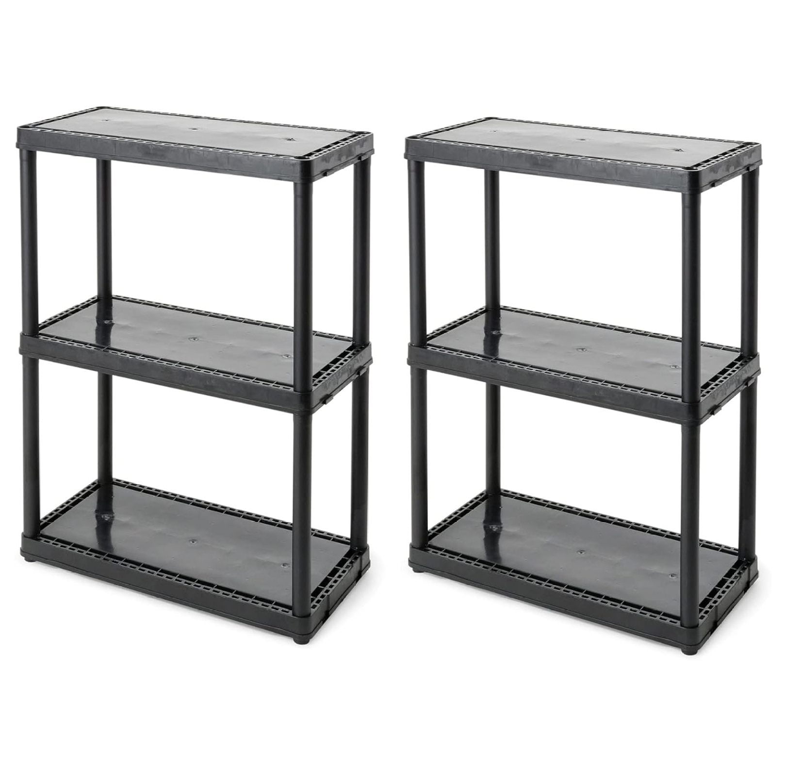 PaFagwy 3 Shelf Fixed Height Light Duty Storage Unit 12 x 24 x 33 ...