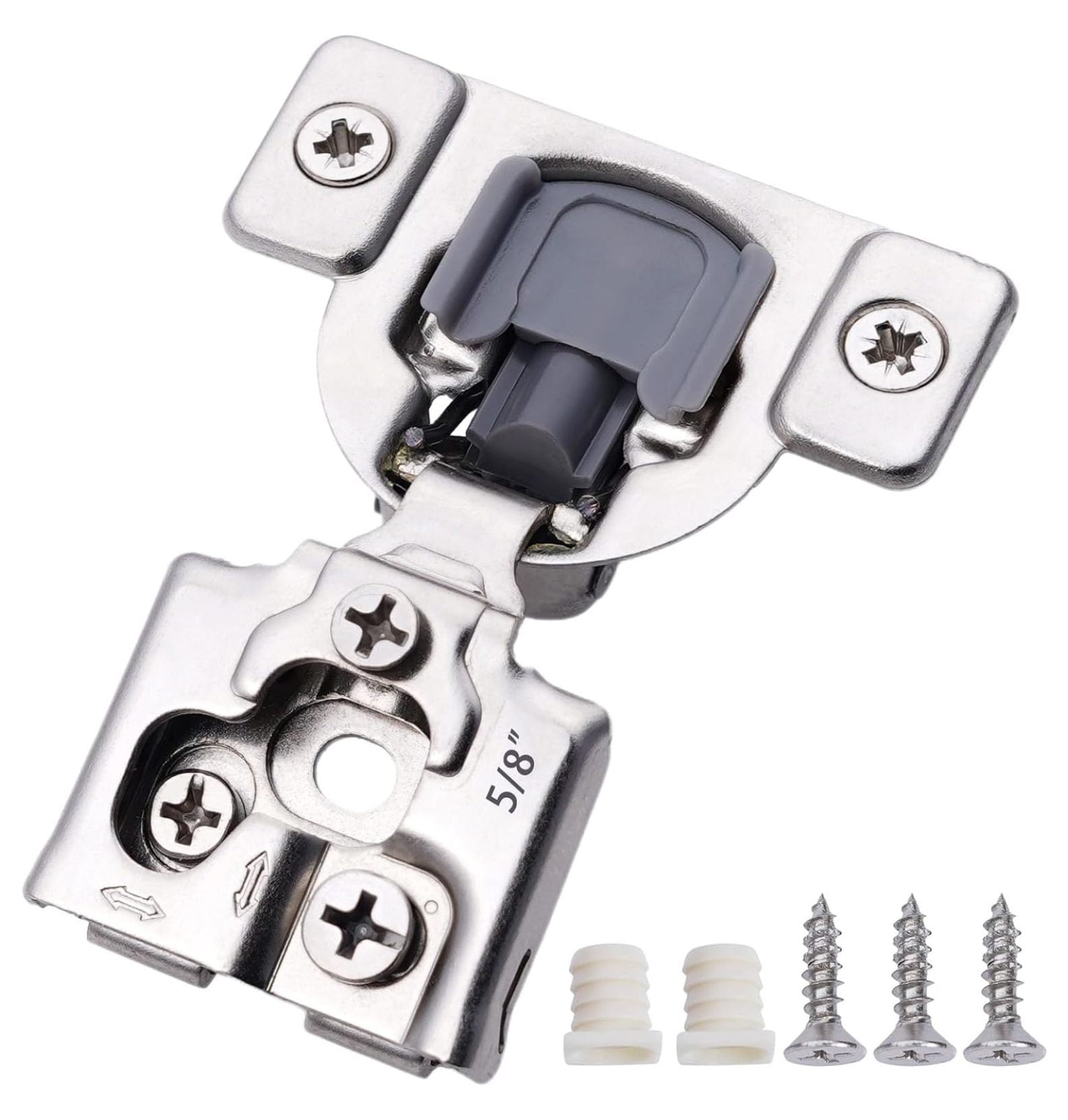 PaFagwy 30 Pack 5/8" Overlay Soft Close Cabinet Hinges for Kitchen ...
