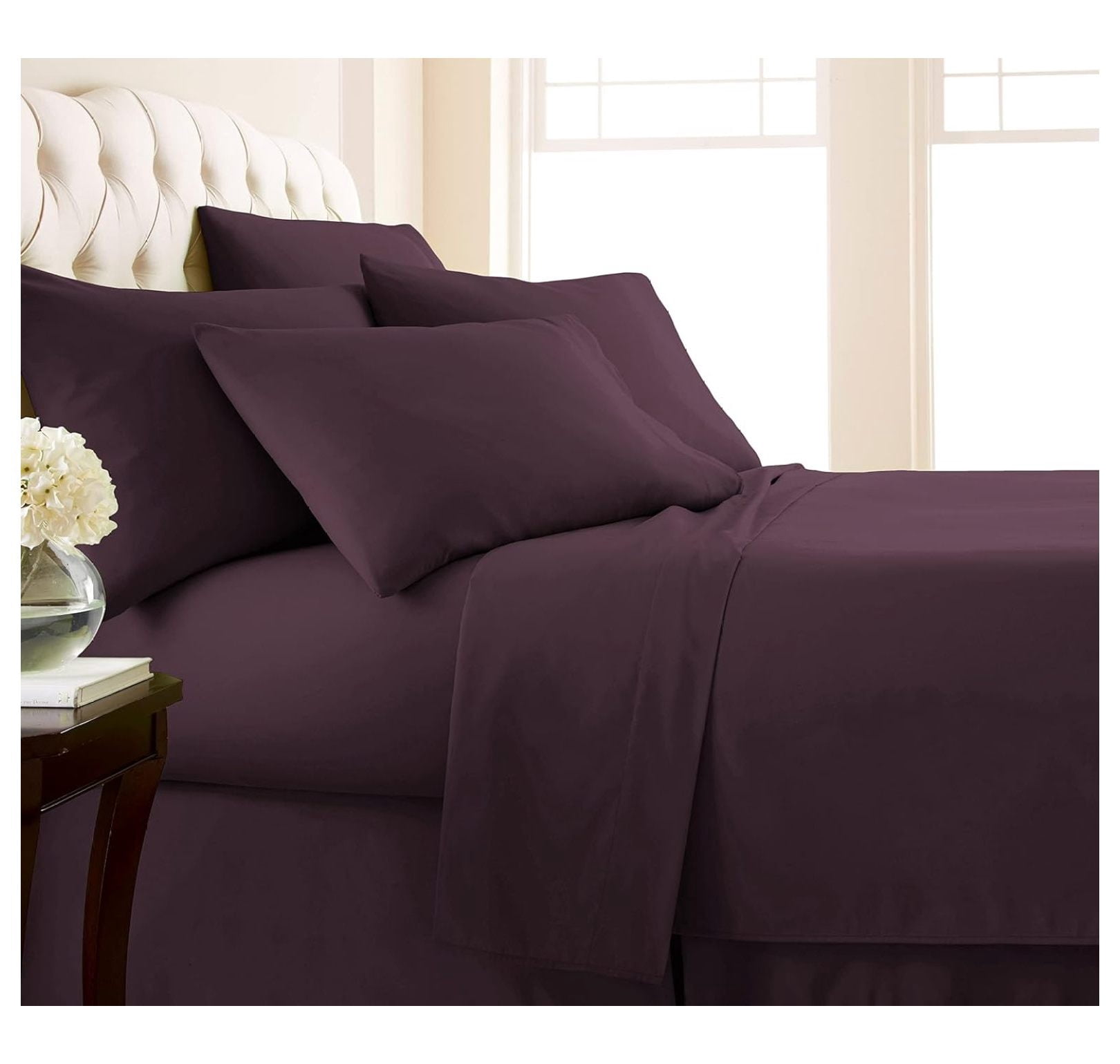 PaFagwy 6-Piece Extra Deep Pocket Queen Size Bed Sheets Set, Ultra-Soft ...