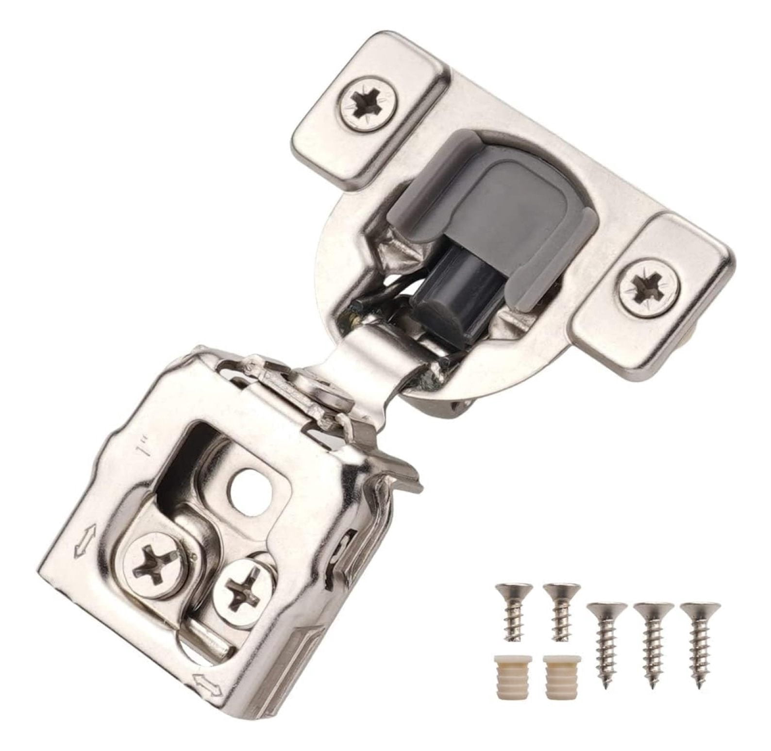 PaFagwy 60 Pack 1" Overlay Soft Close Cabinet Hinges for Kitchen ...