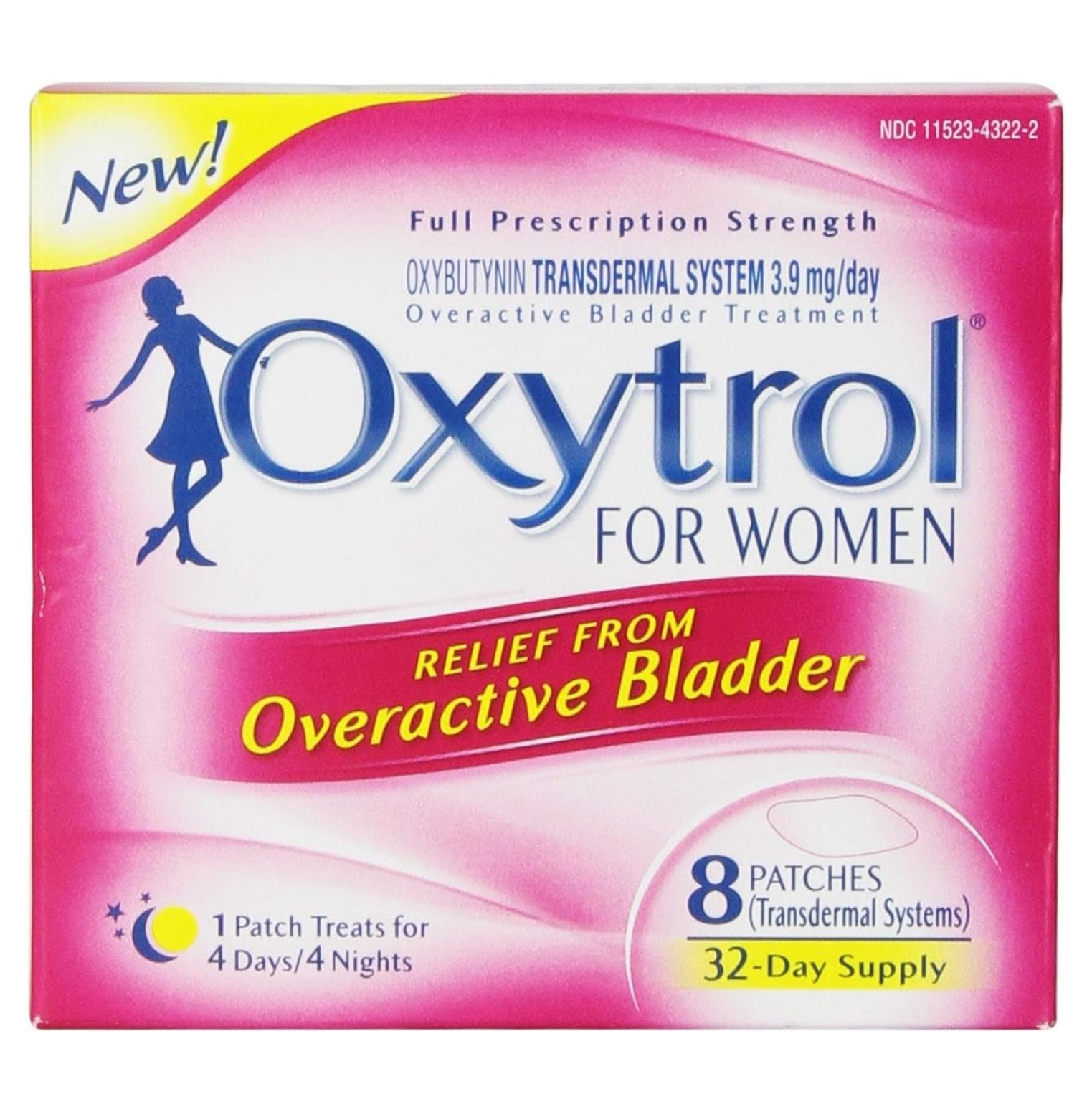 PaFagwy Overactive Bladder Transdermal Patch, 8 Count - Walmart.com