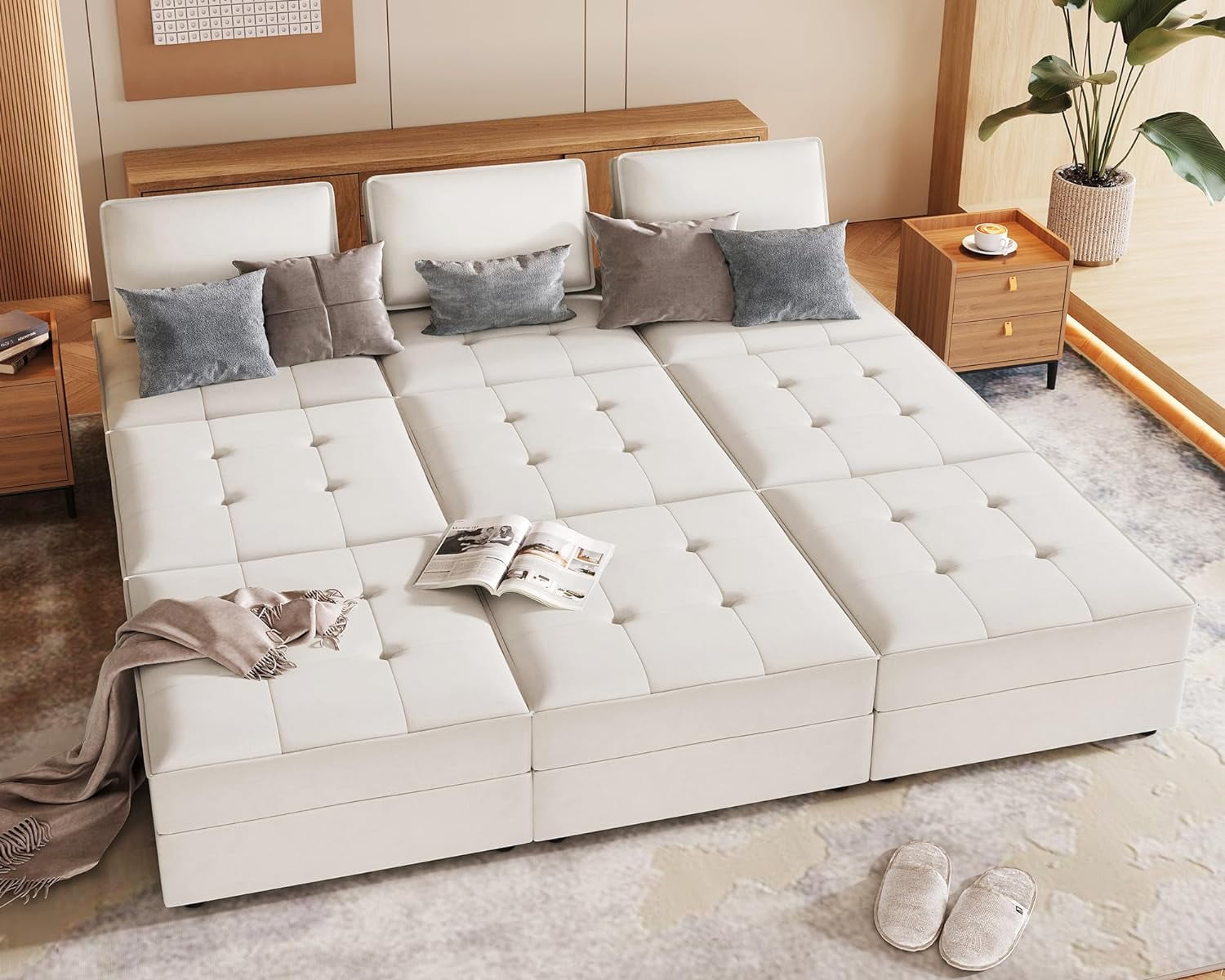 PaPaJet Sectional Sofa, 9 Seater Couch-U Shaped, 36" Seat Depth Couch ...