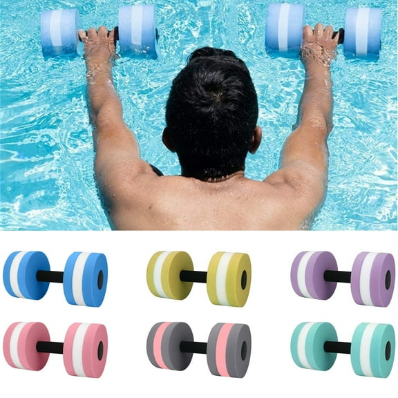 Herrnalise Aquatic Exercise Dumbbells,2 Pcs High-Density EVA-Foam Aqua ...