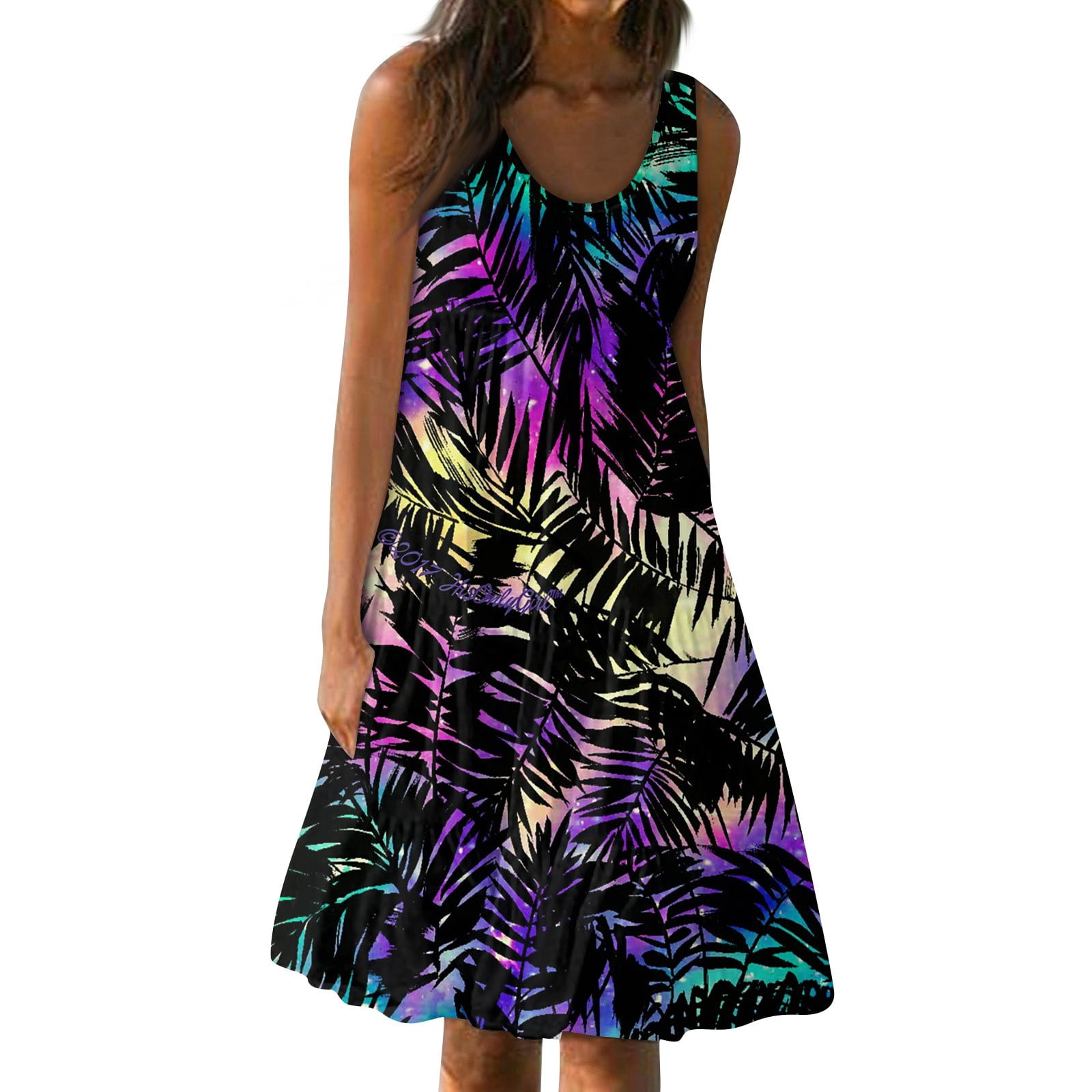 Paaisye Womens Summer Casual Sundresses 2024 Loose Boho Sleeveless ...